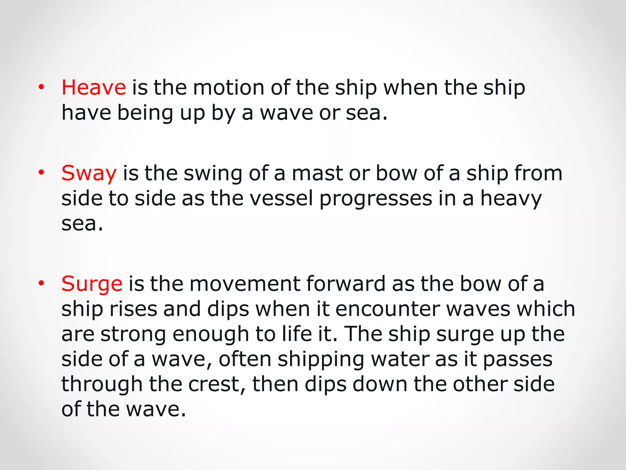 Ship Motion and Stresses | PPT