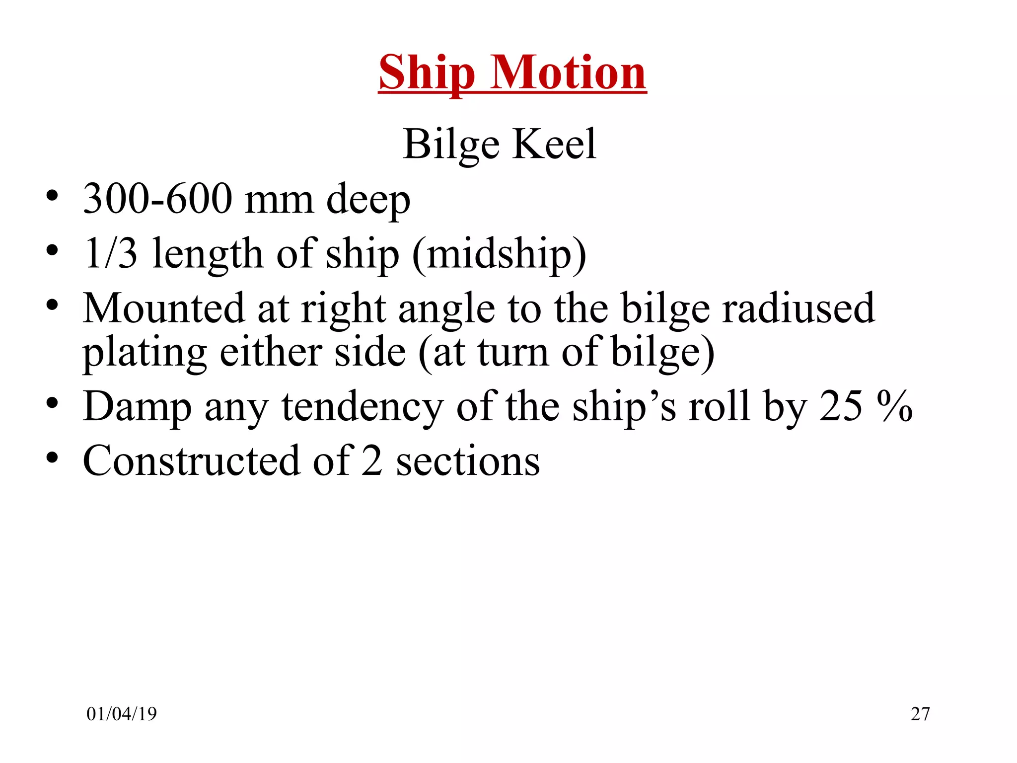 Ship Motion and Stresses | PPT