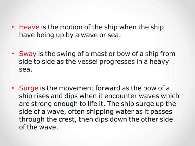 Ship Motion and Stresses | PPT | Physics | Science
