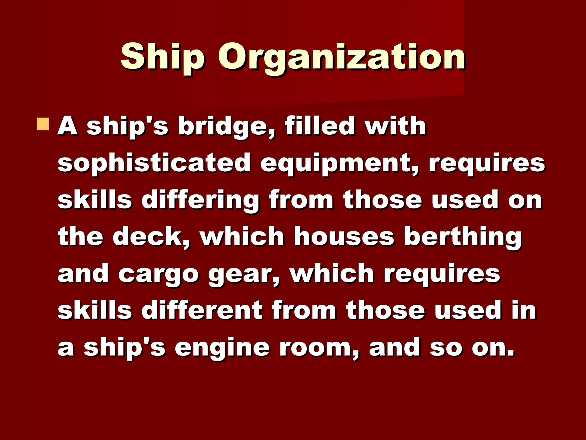 Ship Organization | PPT
