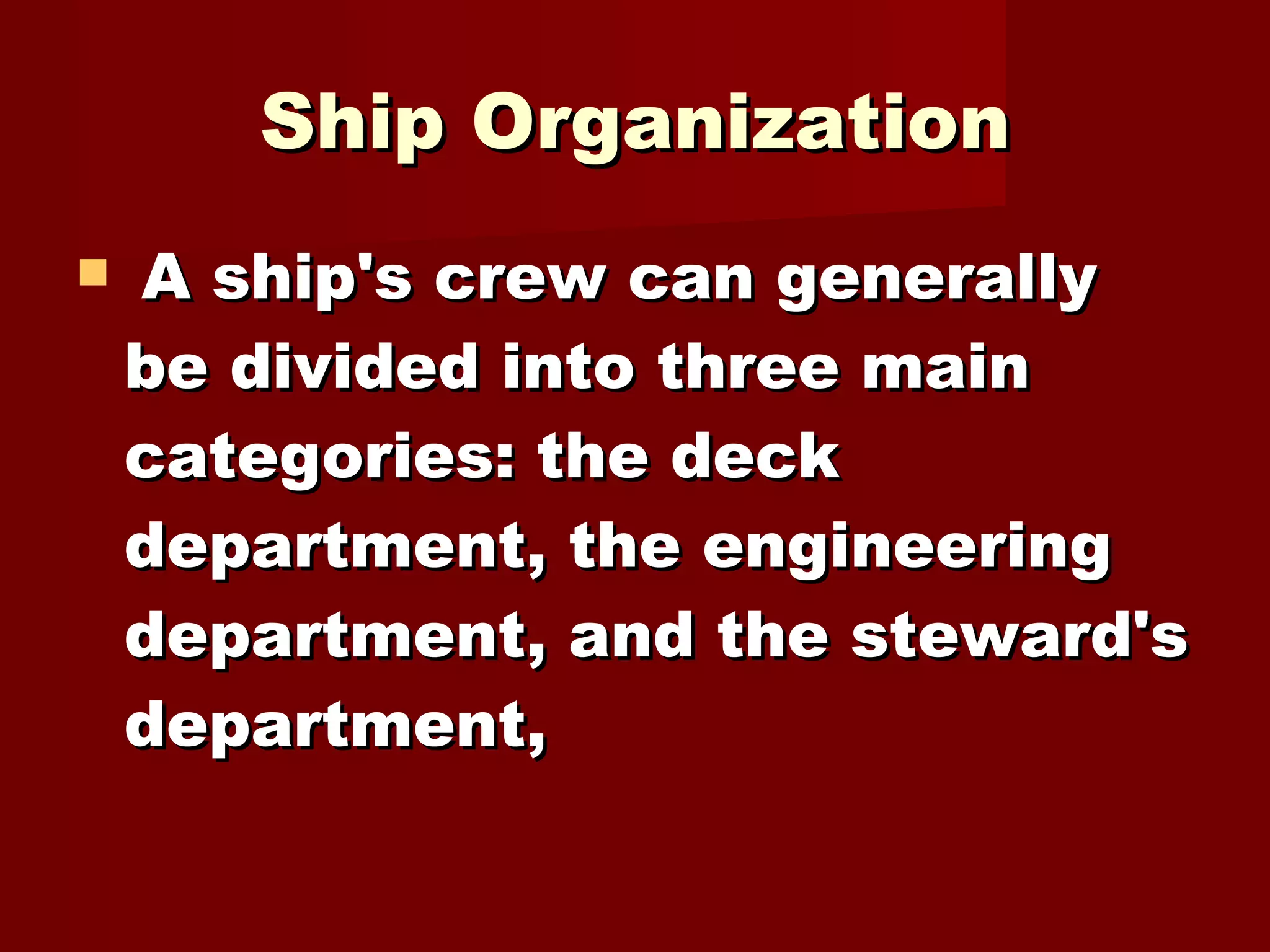 Ship Organization | PPT