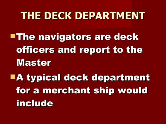 Ship Organization | PPT