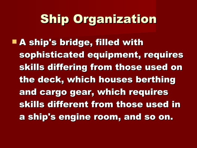 Ship Organization | PPT