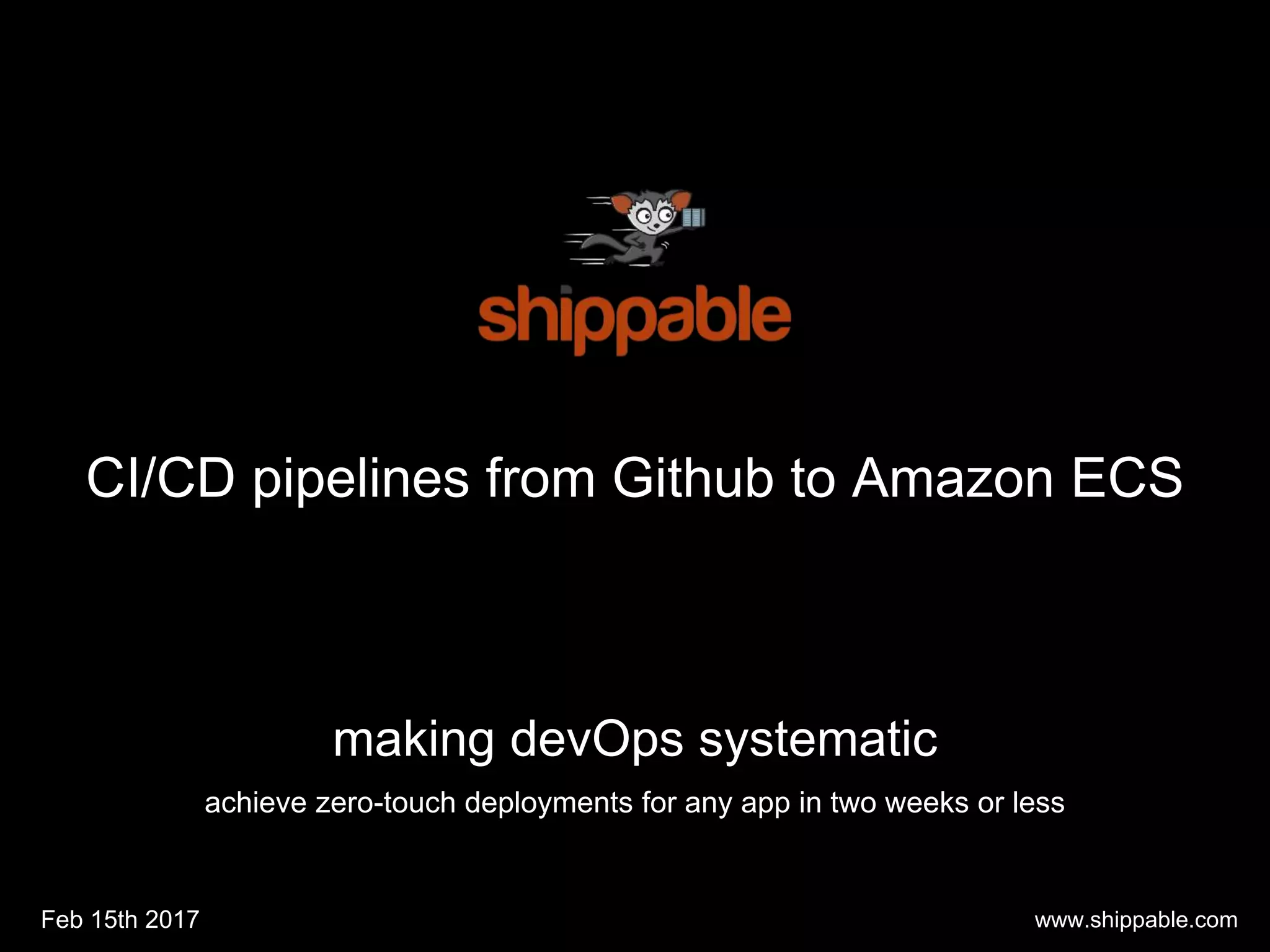 Shippable DevOps platform overview | PPTX