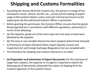 Shipping and Customs Formalities .pptx