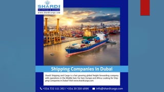 Shipping Companies in Dubai | PPT