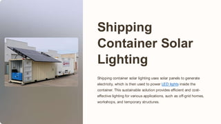 Shipping Container Solar Lighting - Sun In One | PPT