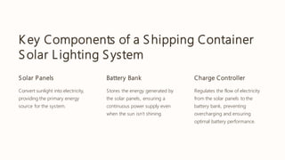 Shipping Container Solar Lighting - Sun In One | PPT