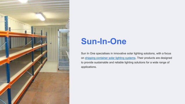 Shipping container solar lighting Wilmington | PPT