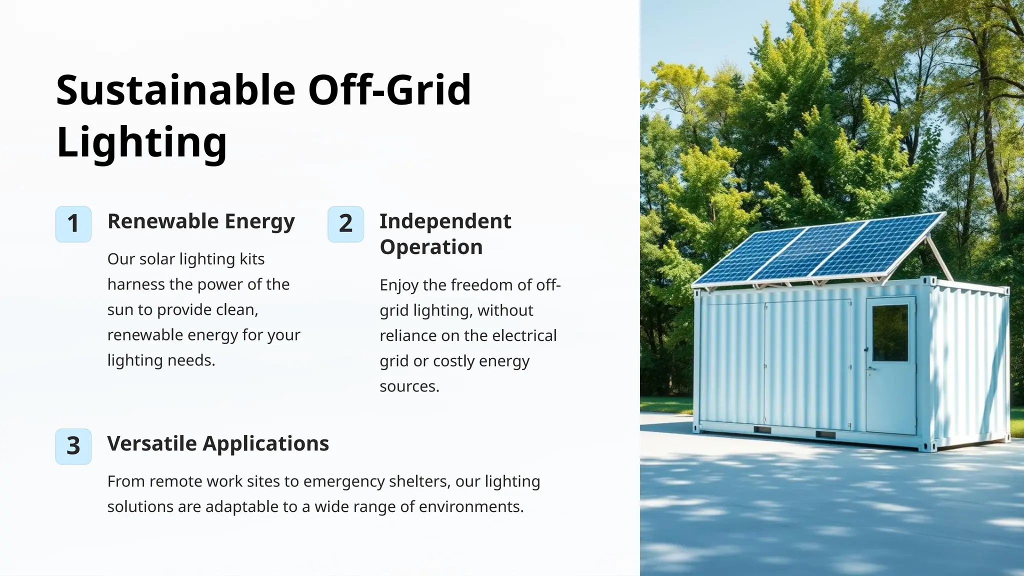 Shipping Container Solar Lighting Kits - Sun In One | PPTX