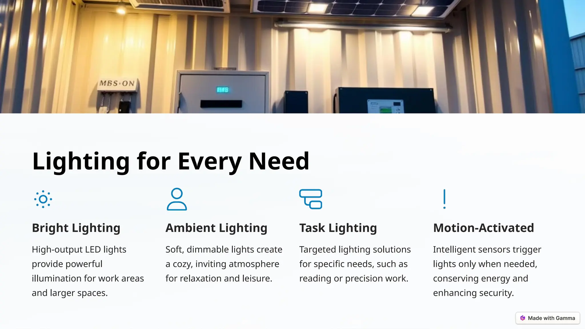 Shipping Container Solar Lighting Kits - Sun In One | PPTX