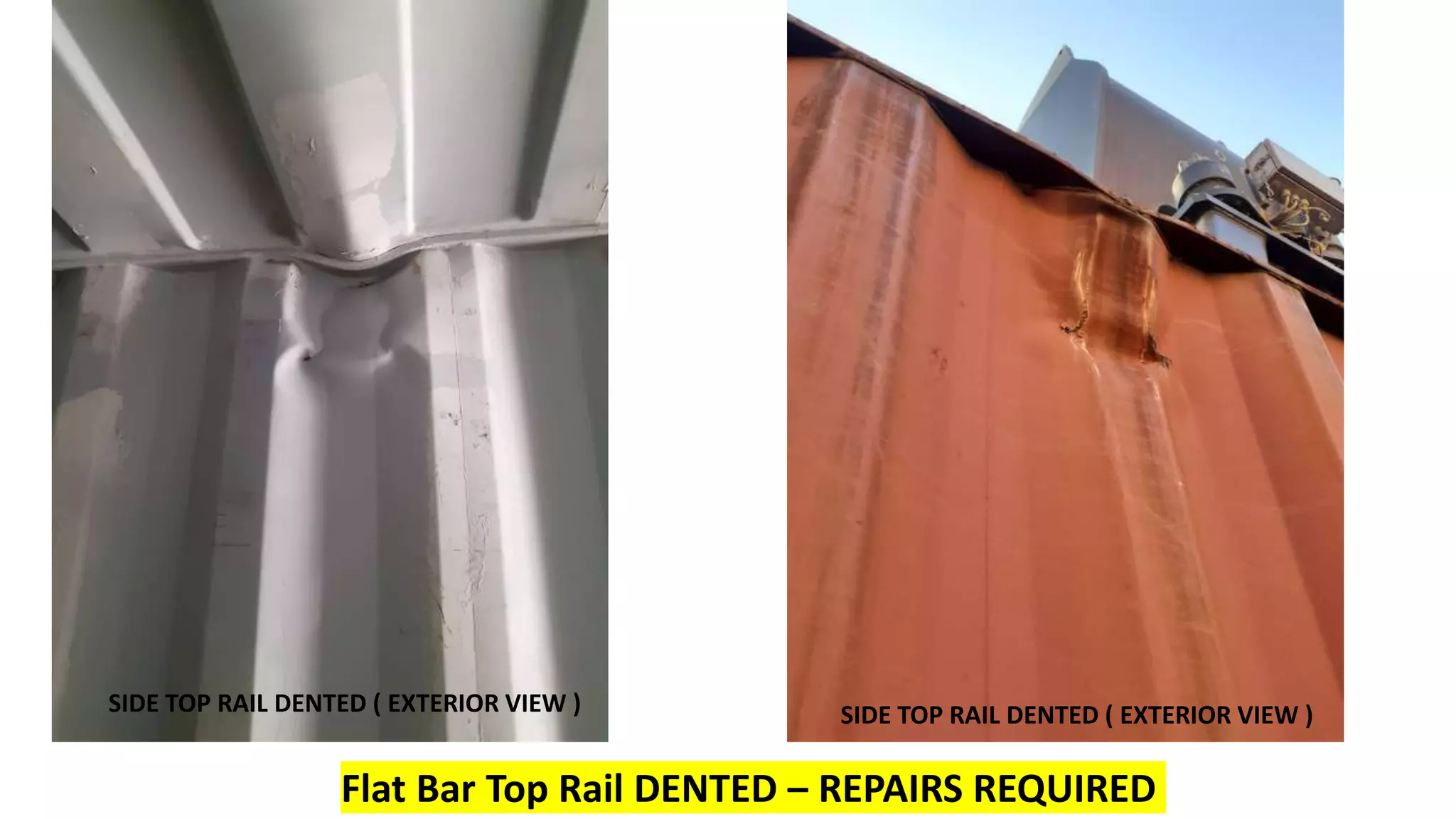 Shipping Container Top Side Rail Damages | PPTX