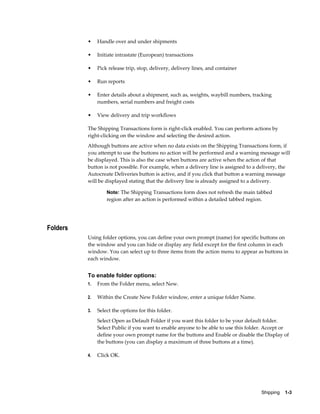 Shipping execution user guide r12 | PDF