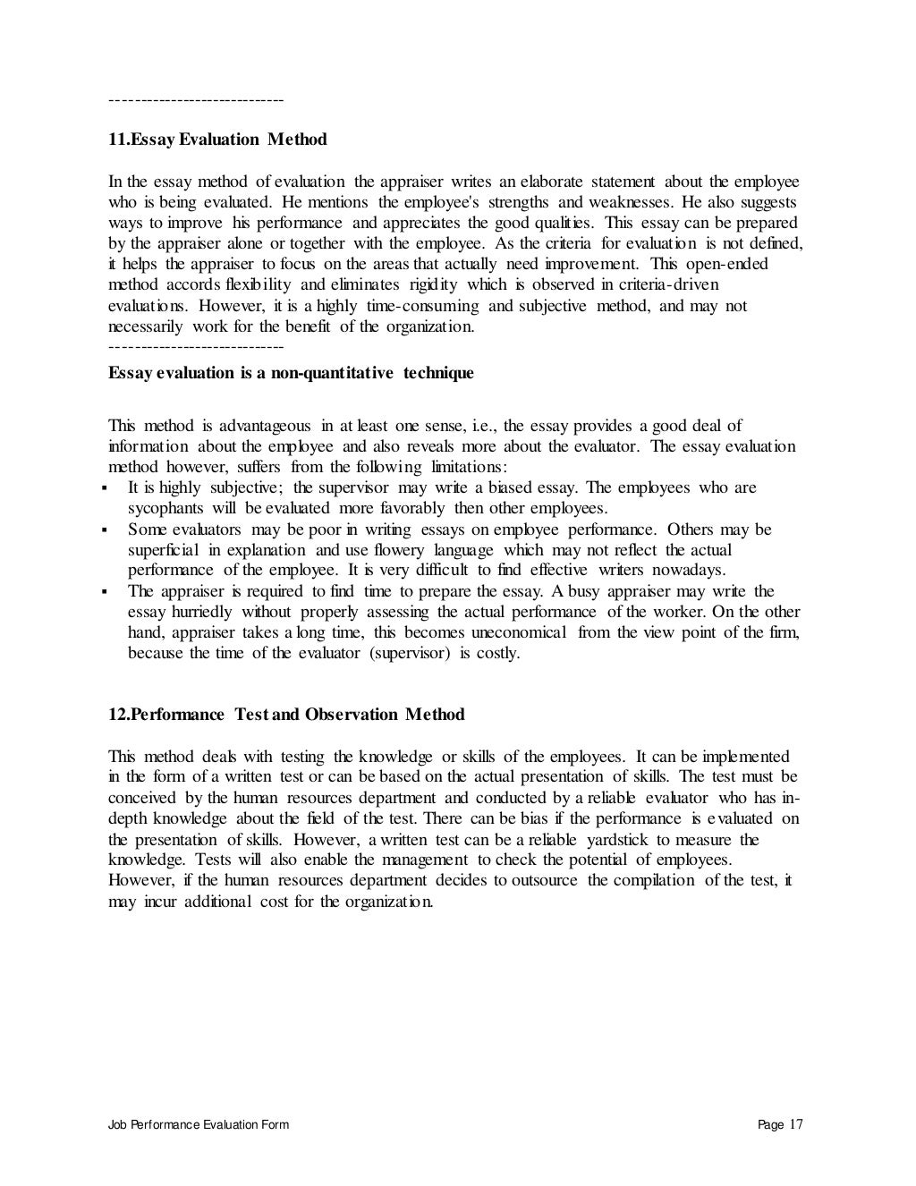 Shipping executive performance appraisal