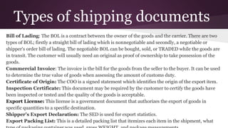 Shipping of goods | PPTX