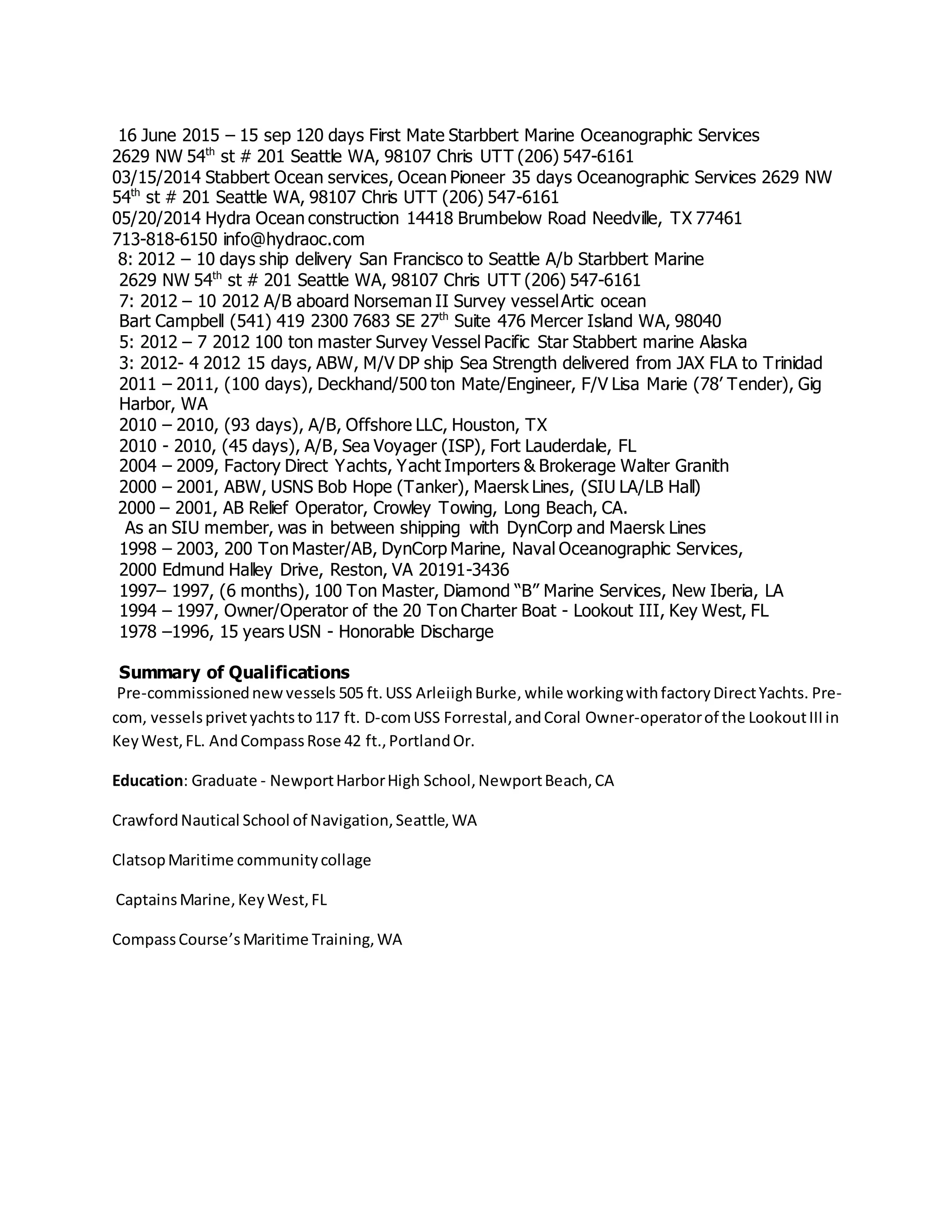 Shipping resume | DOCX