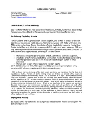 Shipping resume | DOCX