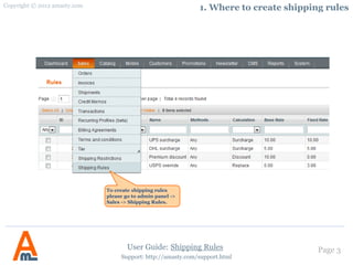 Shipping Rules: Magento Extension by Amasty. User Guide. | PDF