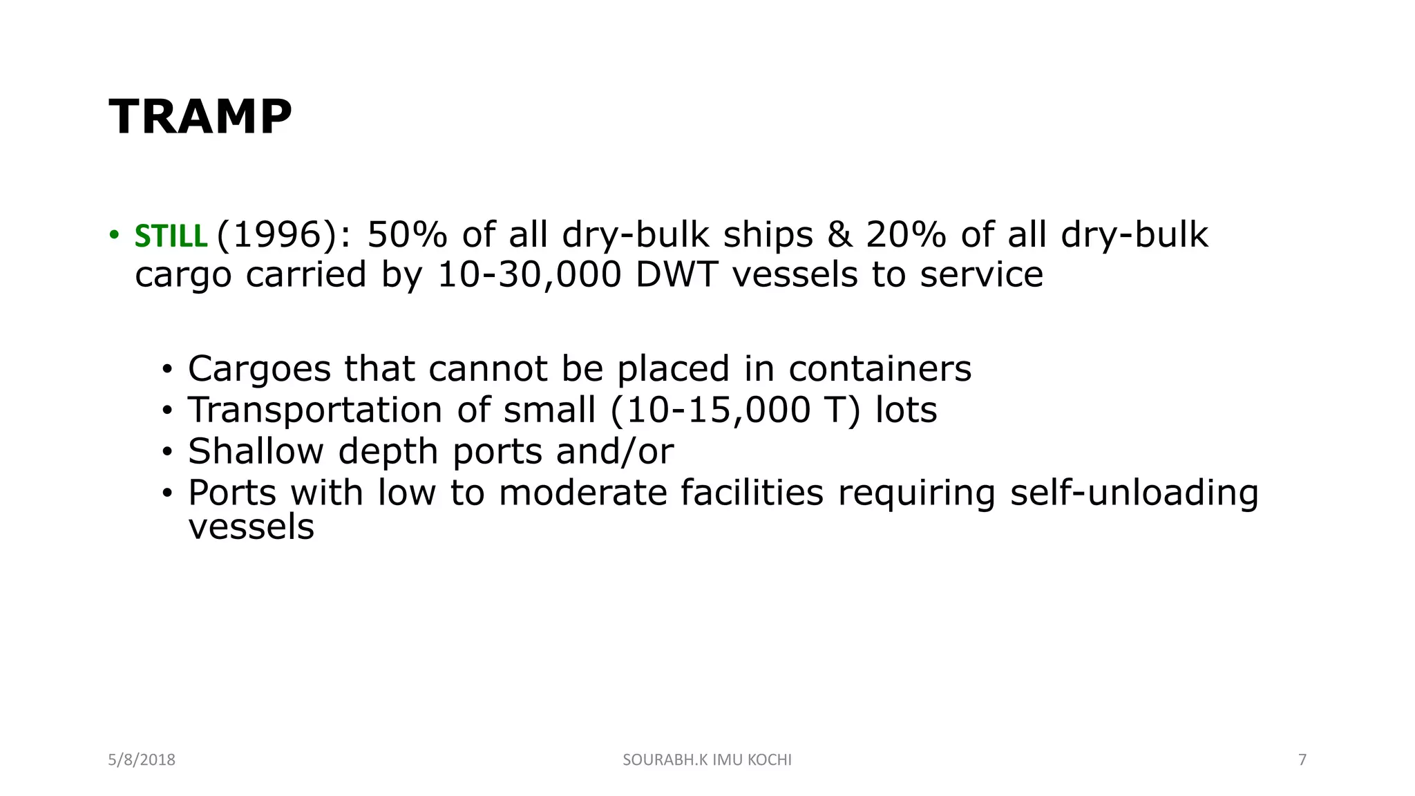 Shipping trade types tramp and liner shipping | PPTX