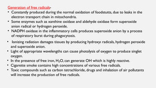 Free radicals and Antioxidants ( vitamins and minerals) | PPTX