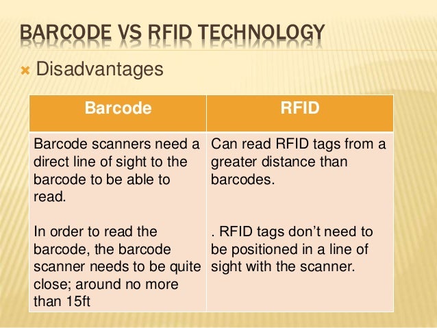 Bar code VS RFID