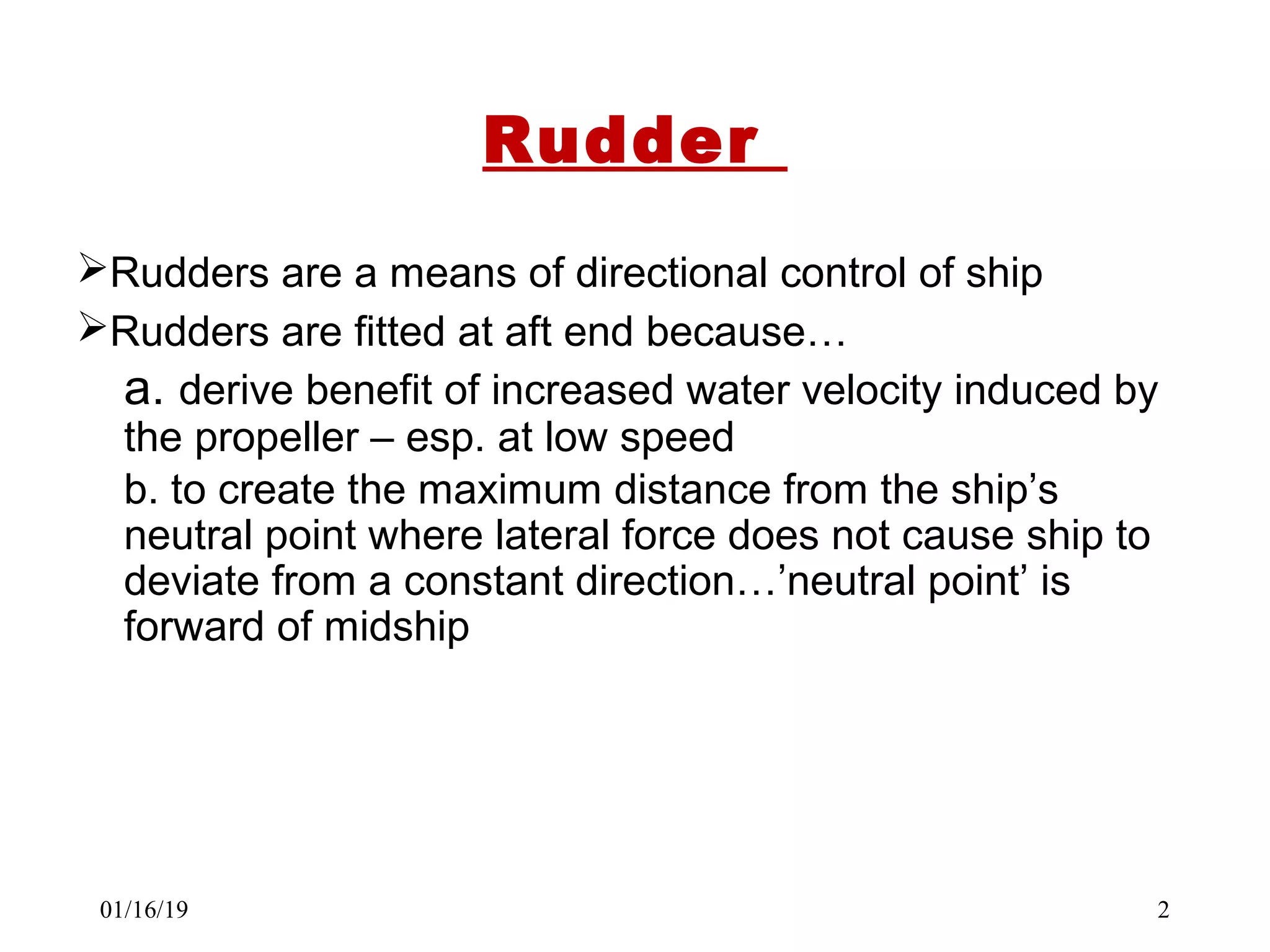 Ship Rudder | PPT