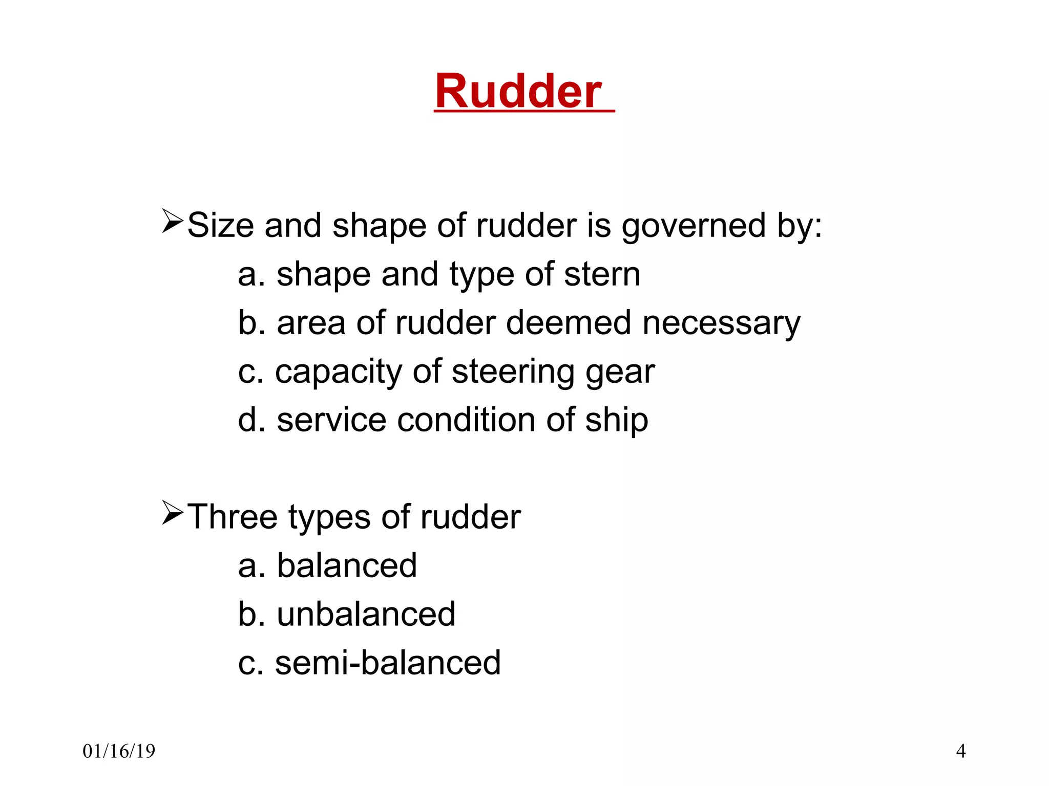 Ship Rudder | PPT