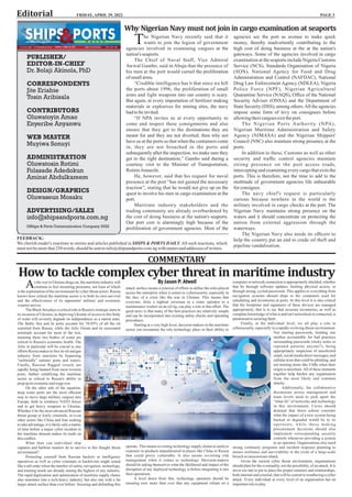 Ships & Ports Daily Newspaper | PDF | Publishing Industry | Industries