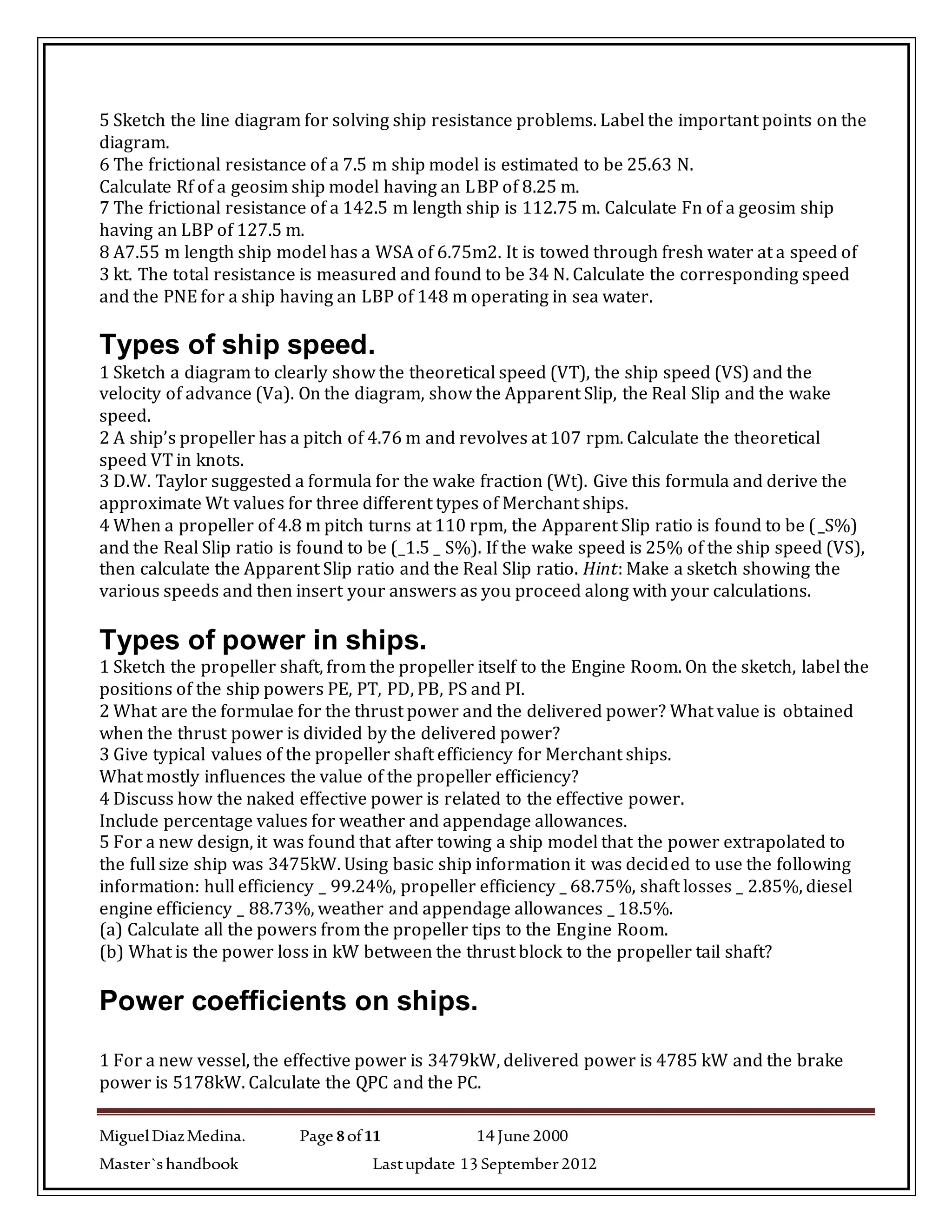 Ships design quiz | DOCX