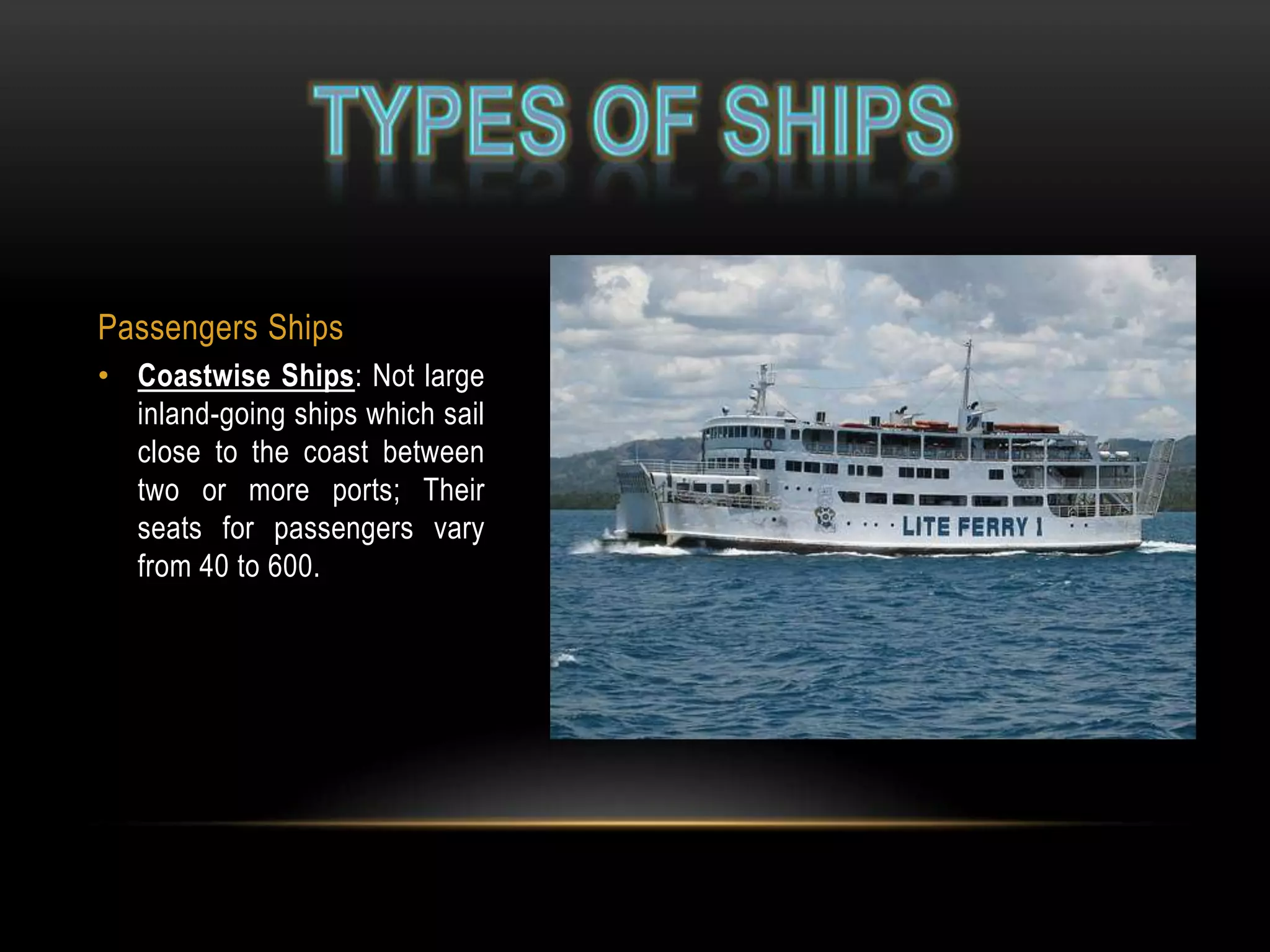 Ship´s dimension & types of ships | PPTX