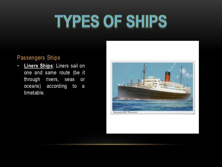 Ship´s dimension & types of ships