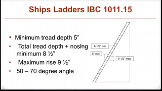 Ships ladder OSHA Code 1910.25 and IBC 1011.15 Code | PPTX