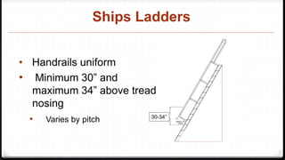 Ships ladder OSHA Code 1910.25 and IBC 1011.15 Code | PPTX