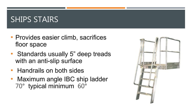Ships ladder OSHA 1910.25 code 2018 | PPTX