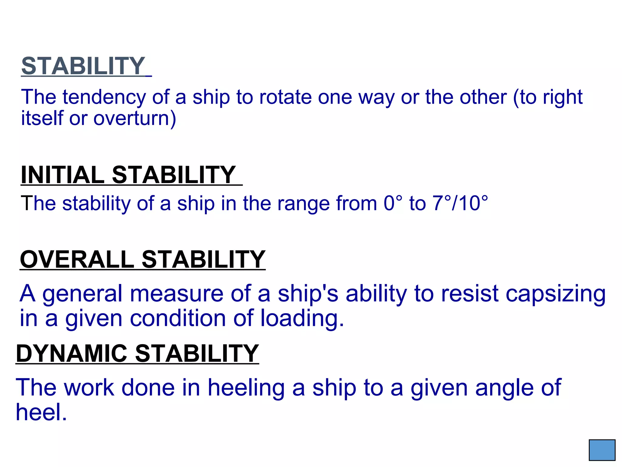 Ship's Transverse Stability | PPT