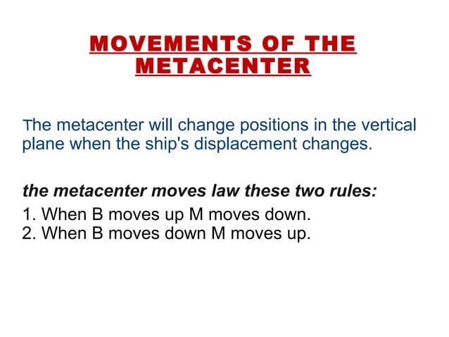 Ship's Transverse Stability | PPT