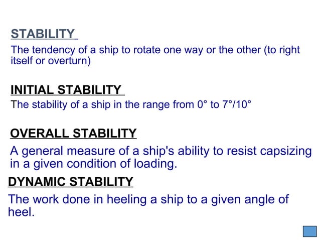 Ship's Transverse Stability | PPT