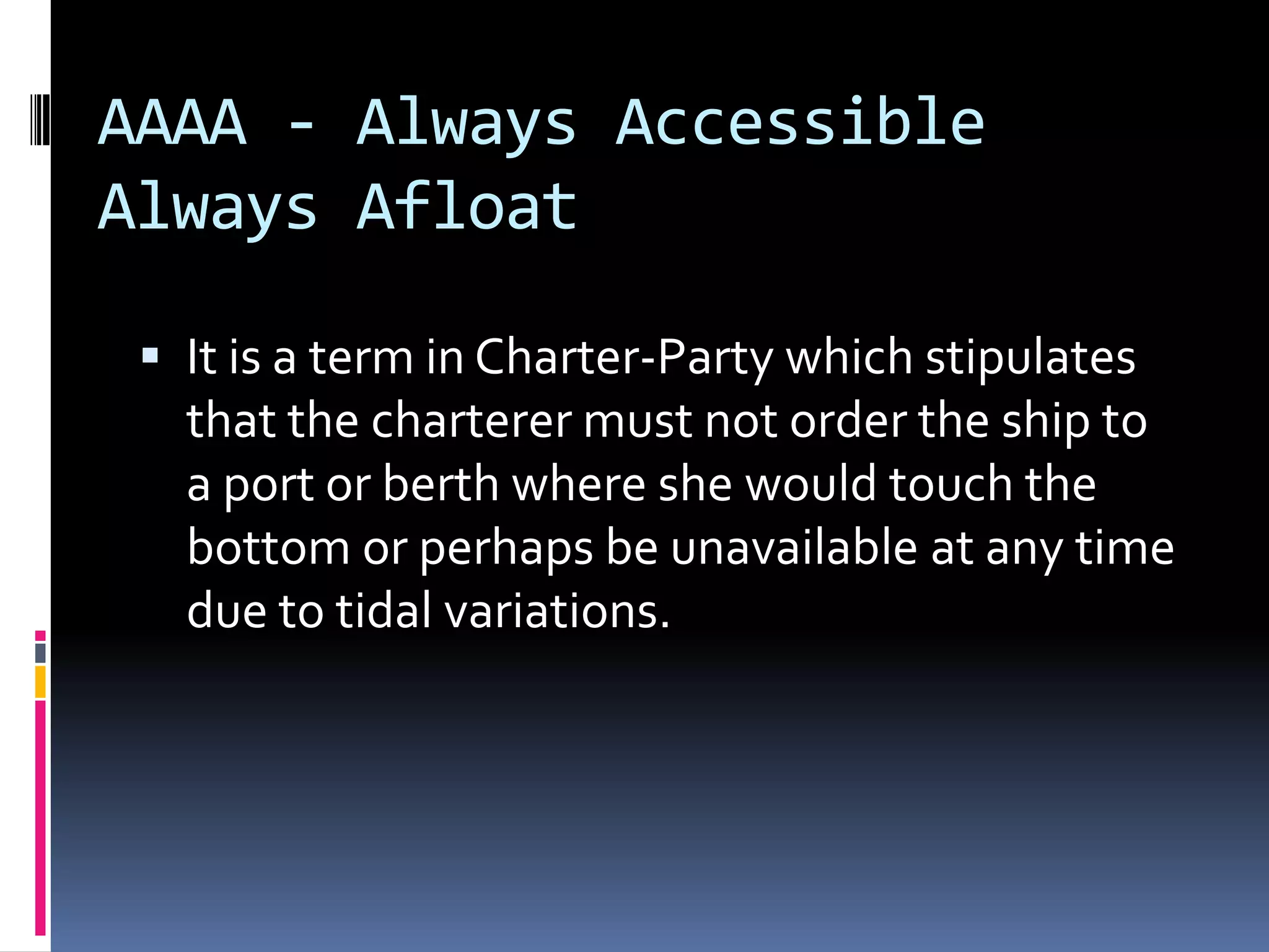 Ship terminologies – organizations & chartering | PPTX