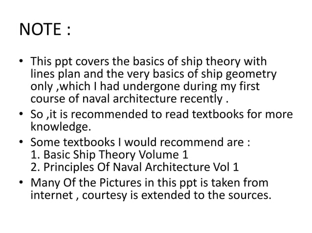 SHIP THEORY : Basics Of Ship Geometry : Lines Plan__by jishnu saji | PPSX