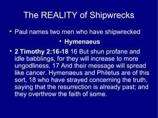 Shipwrecked faith | PPT