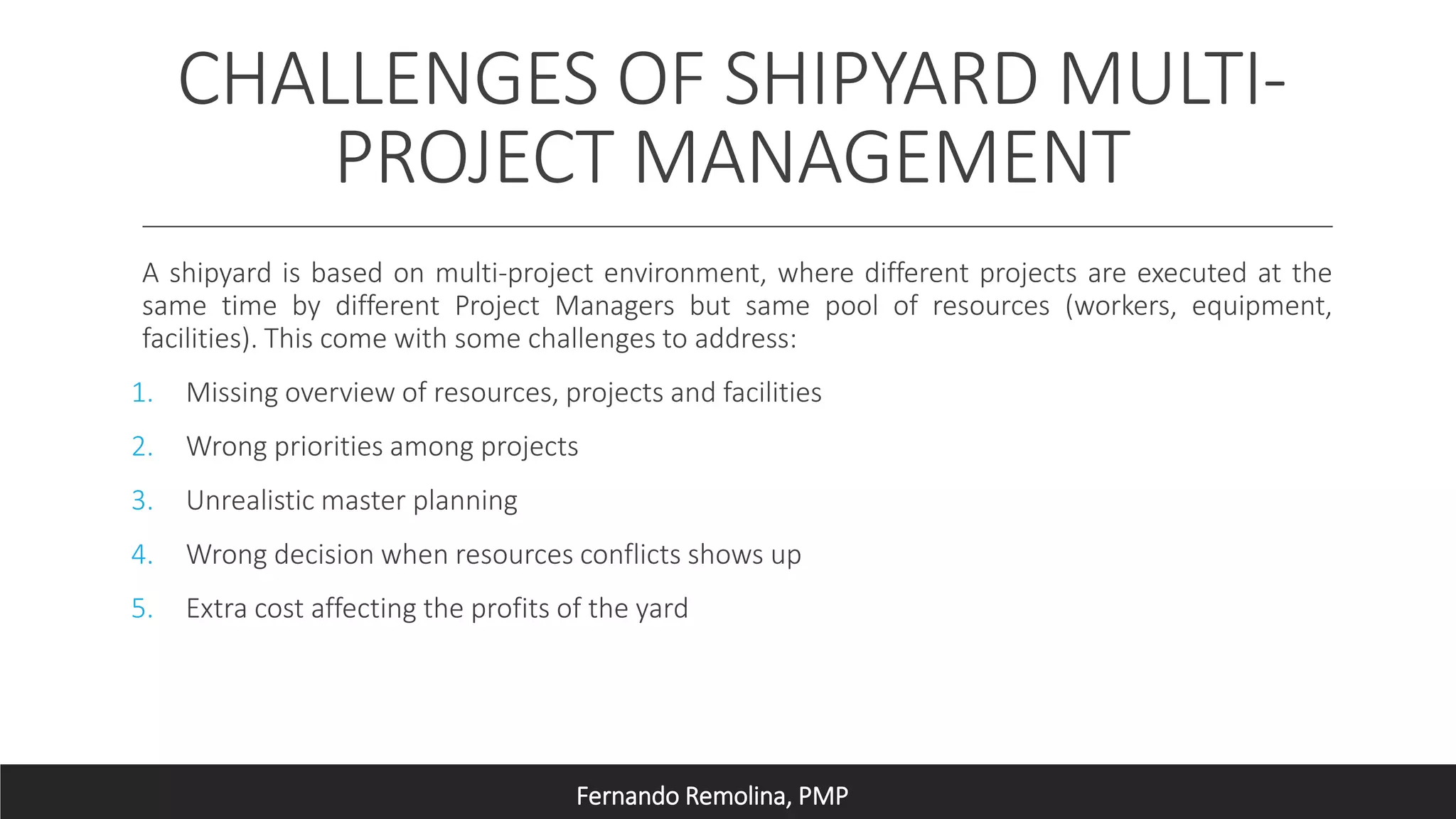 Shipyard Multi-Project Management | PPTX