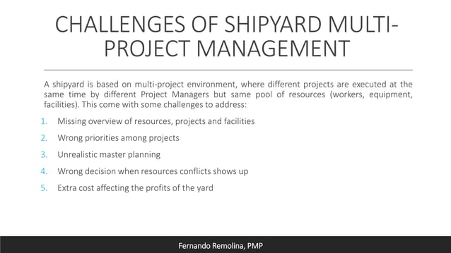Shipyard Multi-Project Management | PPTX