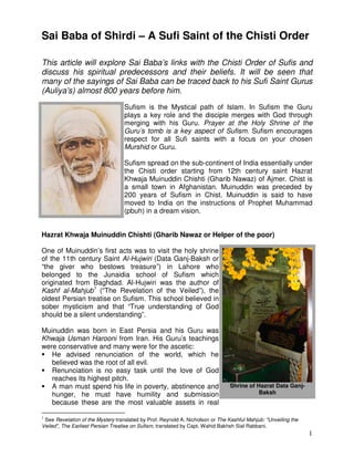 Shirdi Sai Baba | PDF