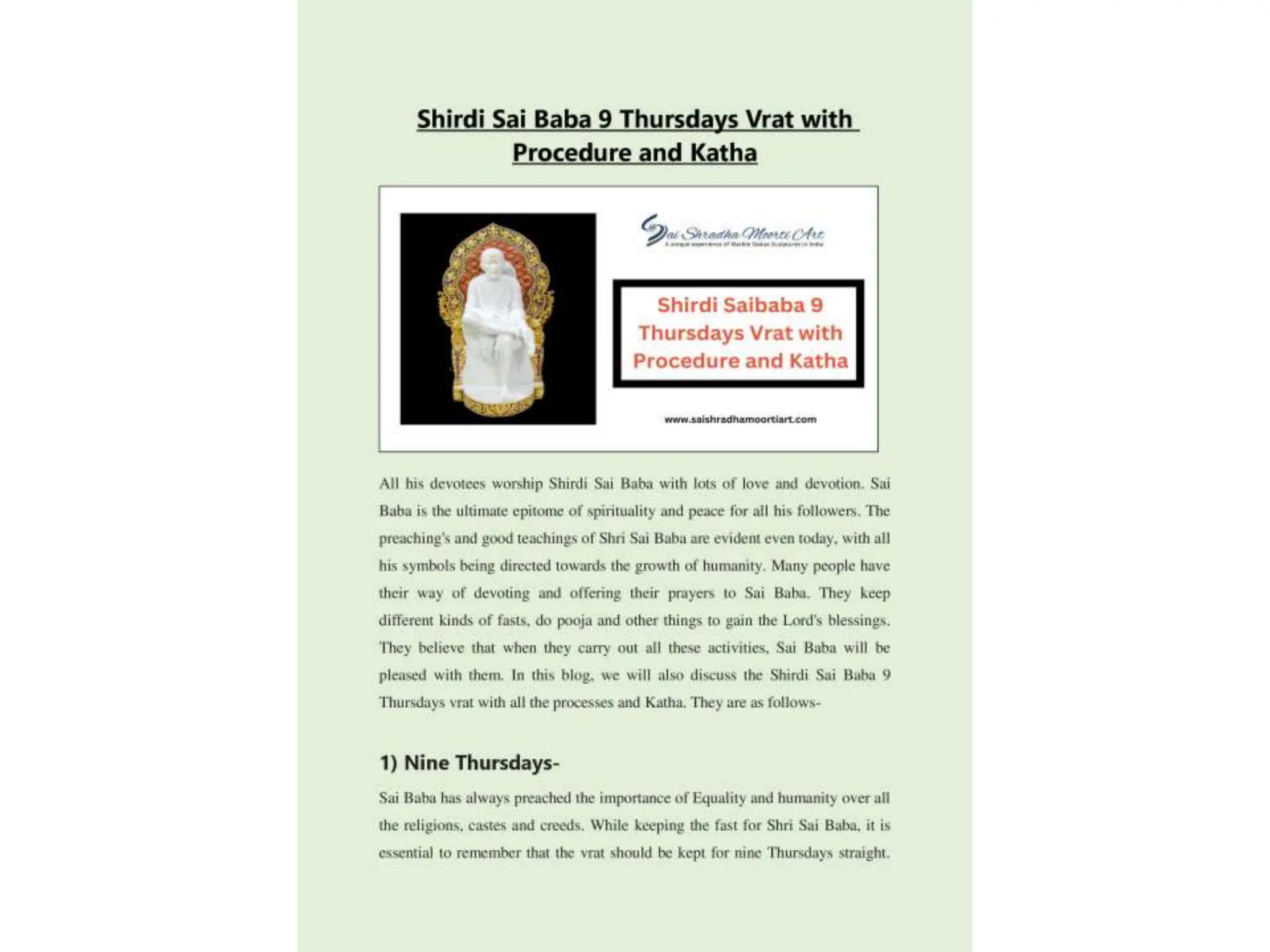 Shirdi Sai Baba 9 Thursdays Vrat with Procedure and Katha_00001.pptx