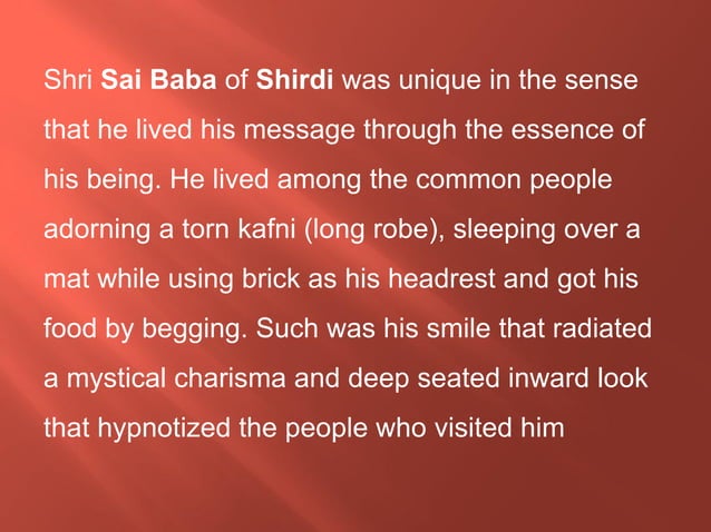 Shirdi saibaba present | PDF | Spirituality | Religion & Spirituality