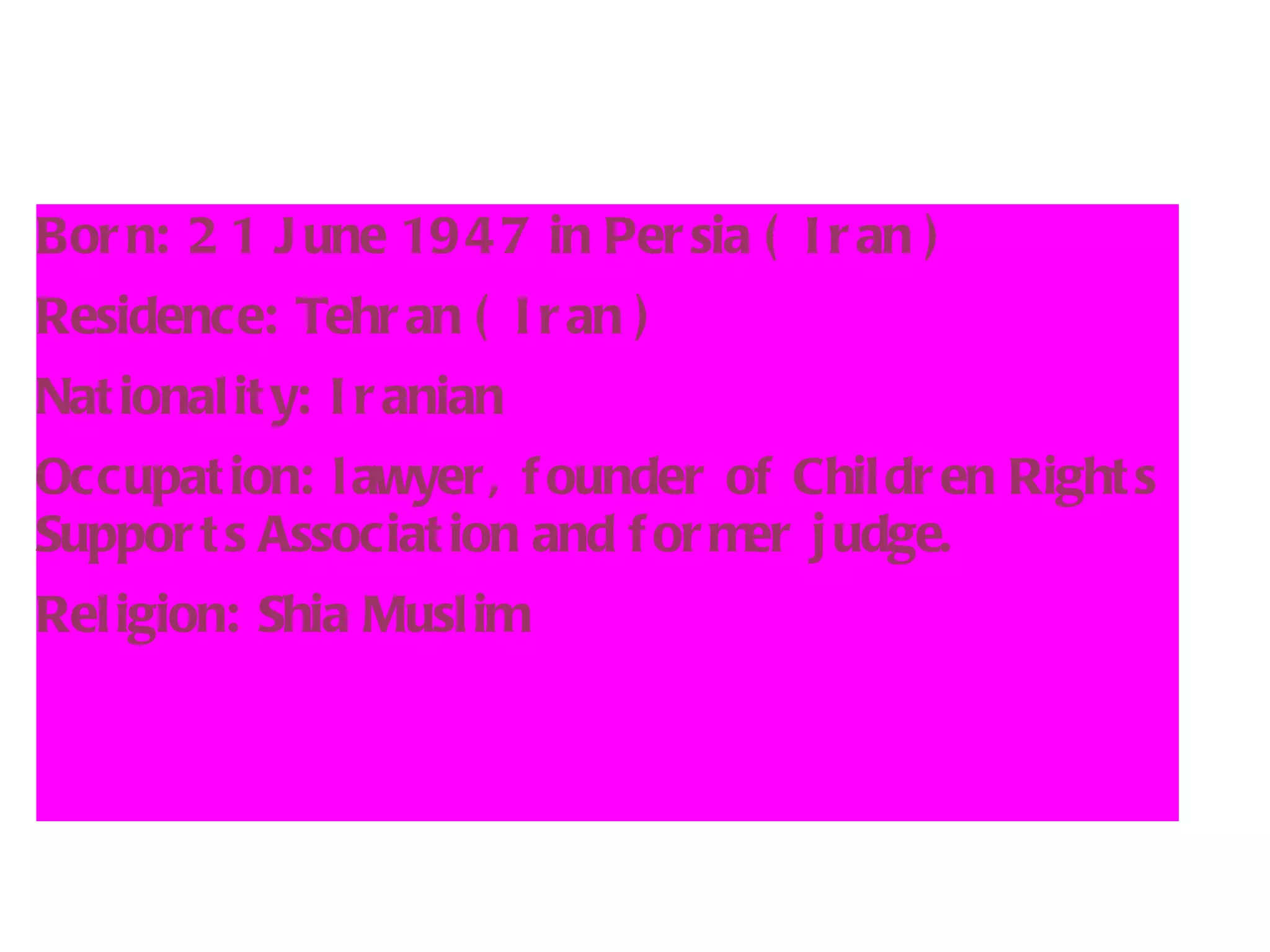 Shirin ebadi | PPT