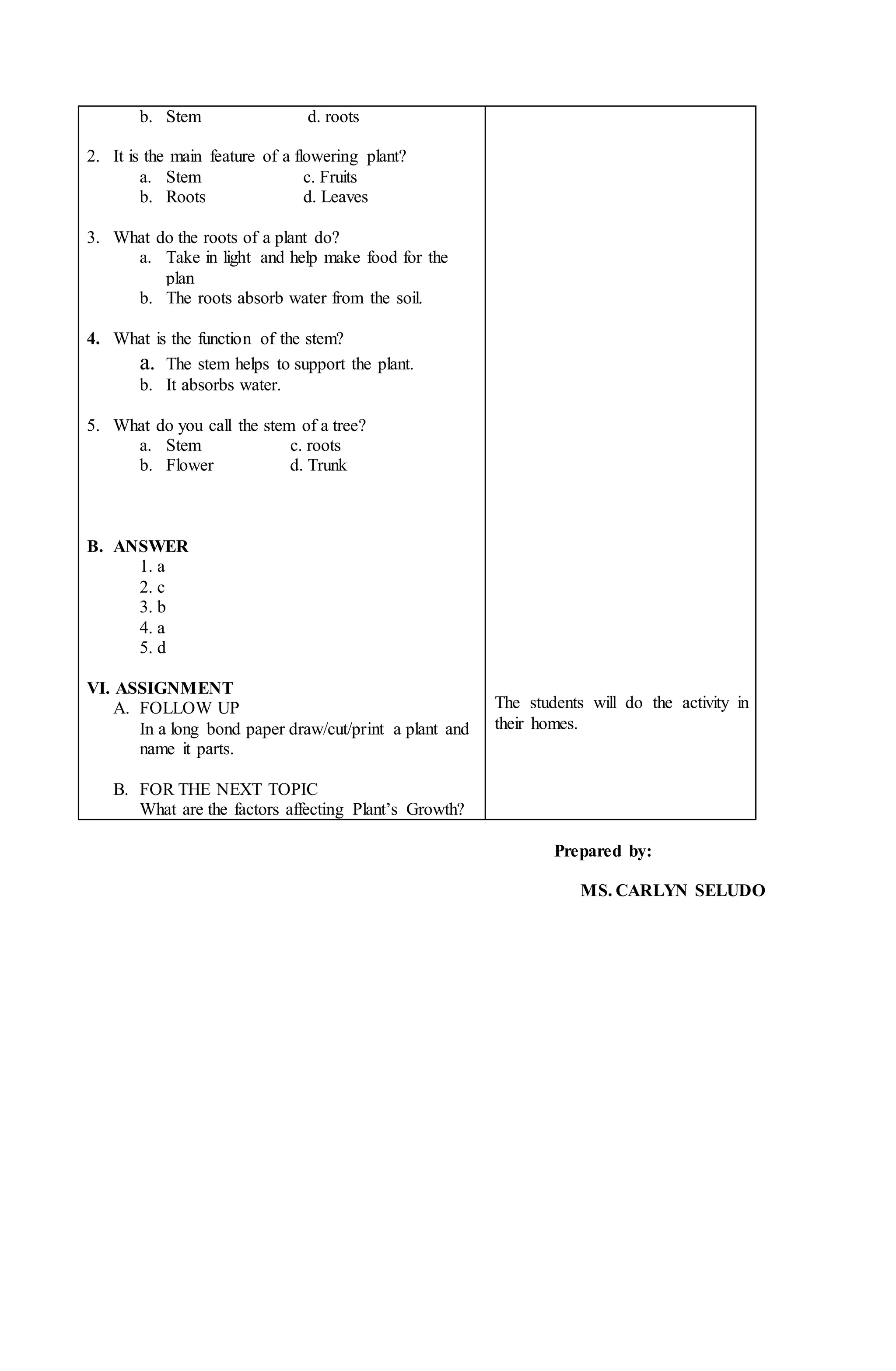 Lesson Plan IN SCIENCE 4 | DOCX