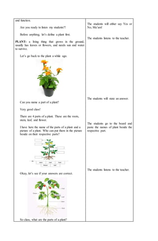 Lesson Plan IN SCIENCE 4 | DOCX