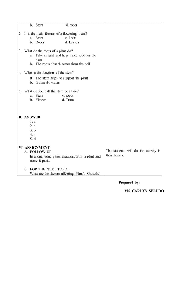 Lesson Plan IN SCIENCE 4 | DOCX
