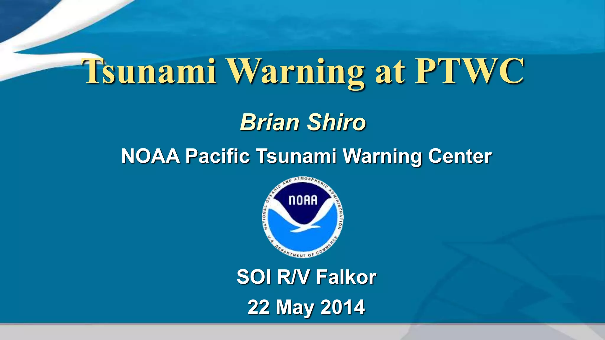 Tsunami Warning at PTWC | PDF
